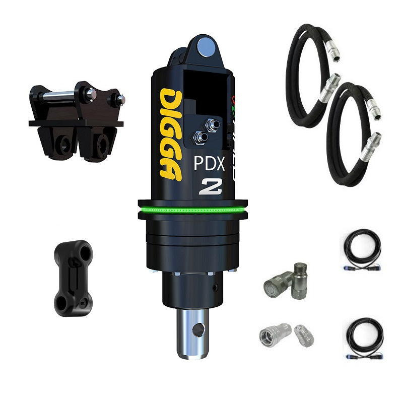 Digga PDXH2 Auger Drive with HALO for Mini Excavators up to 2.7T