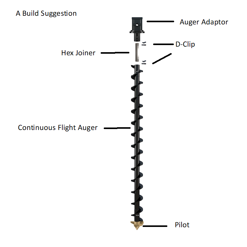 Continuous Flight Auger - 300MM Hole - Cut