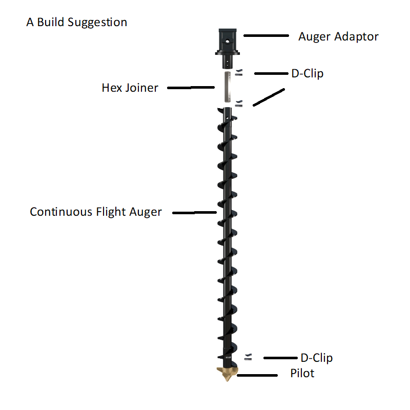 Continuous Flight Auger - 200MM Hole - Cut – Earthmoving Warehouse