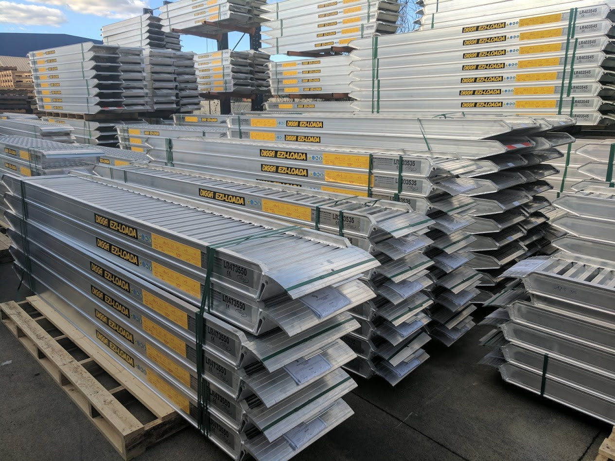 Digga 4.7T Aluminium Loading Ramps Posi Track