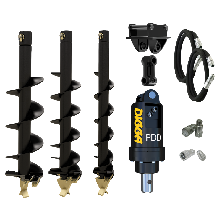 Digga PDD auger drive combo package micro mini excavator