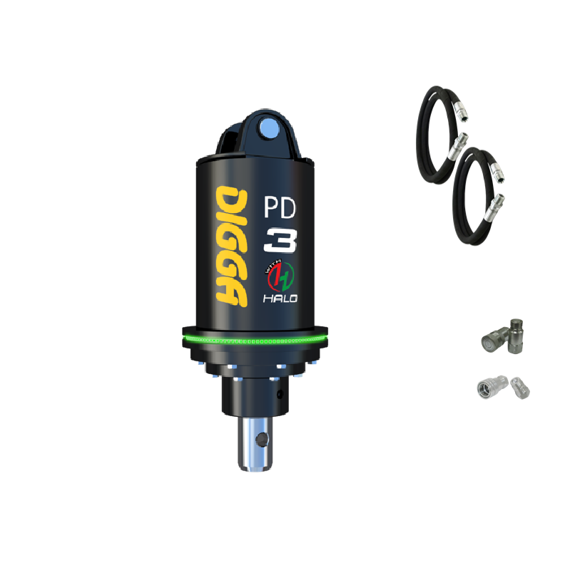 Digga PDH3 auger drive with HALO for skid steer loaders up to 75Hp