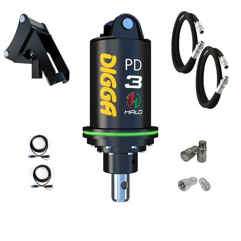 Digga PDH3 Auger Drive with HALO for Mini Excavators up to 4T