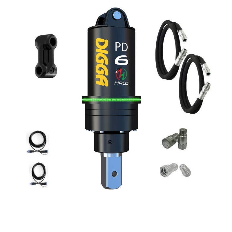 Digga PDH6 Auger Drive with HALO for Mini Excavators up to 6.5T