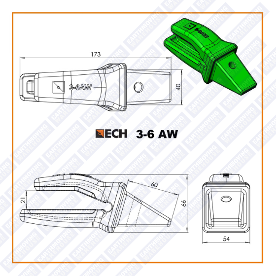 ECH 3-6 ADAPTER TWIN STRAP 20mm