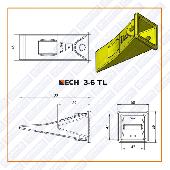 ECH 3-6TL Tip Long Sharp (X156L)