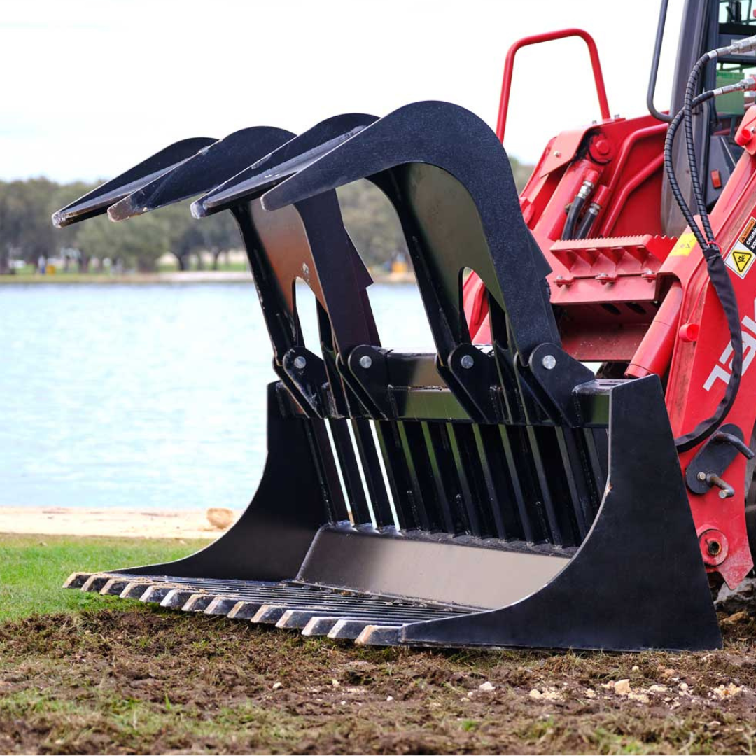 Himac Power Rake Single Grapple for Skid Steer