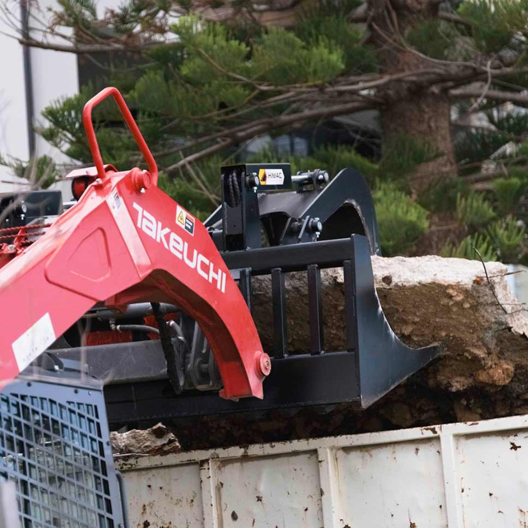 Himac Power Rake Single Grapple for Skid Steer