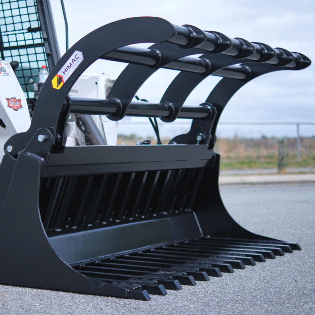 Himac Power Rake Single Grapple for Skid Steer