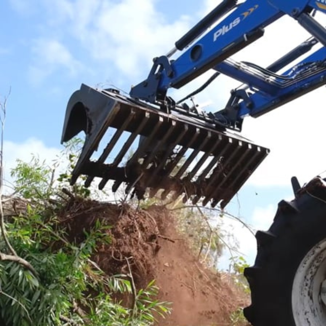 Himac Power Rake Dual Grapple for Skid Steer