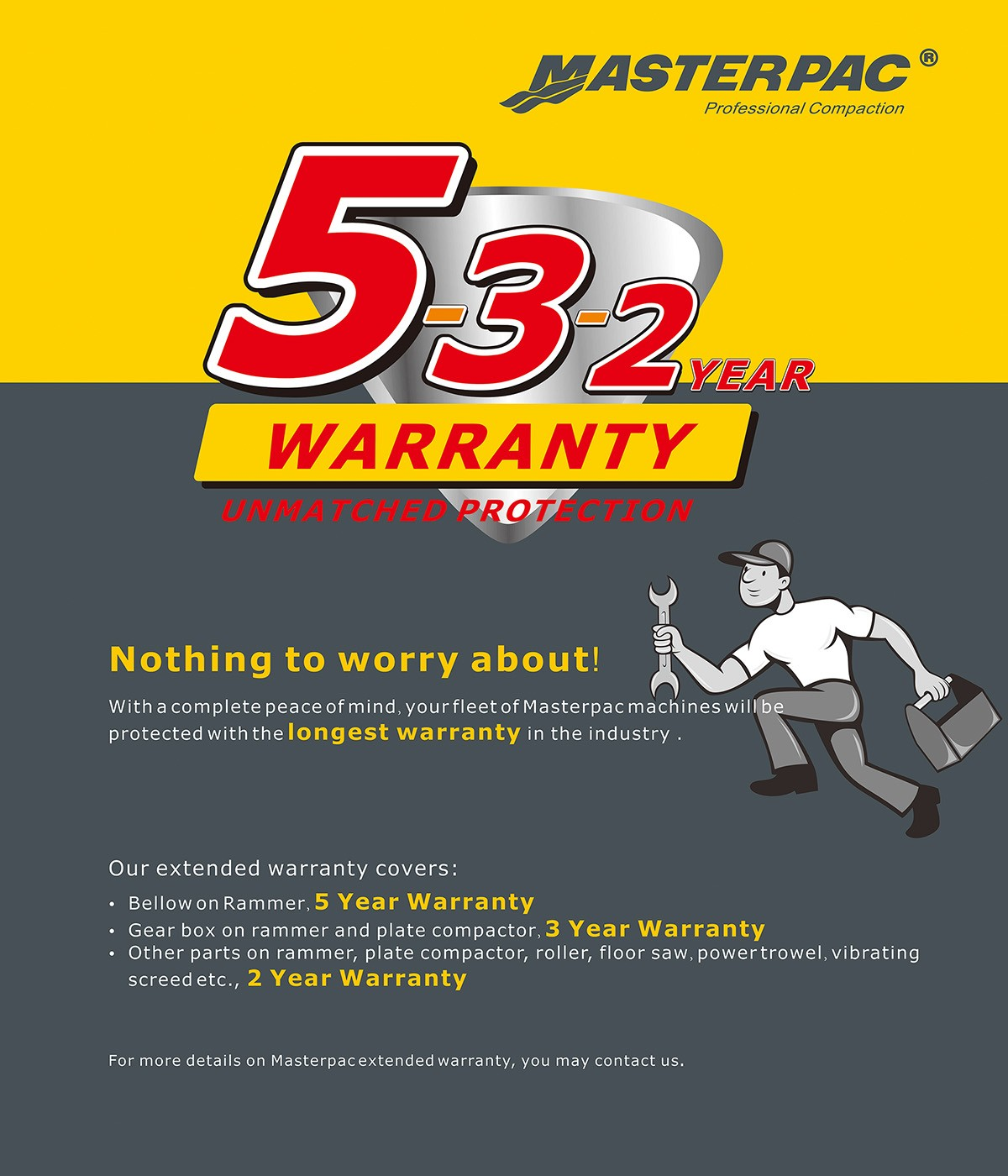 MasterPac PC90H Plate Compactor 85kg Honda GX160 | Free Freight Australia