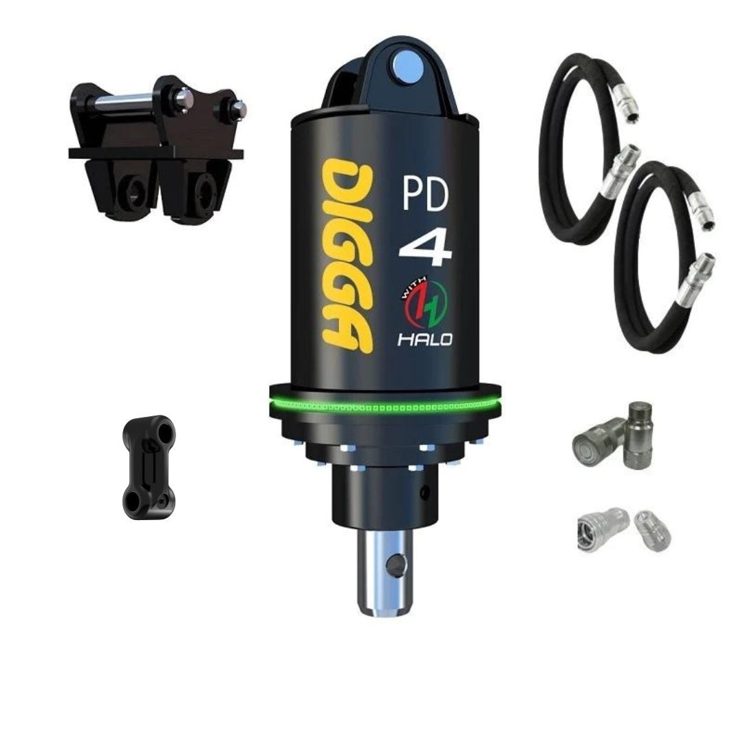 Digga PDH4-2 Auger Drive with HALO for Mini Excavators up to 5T