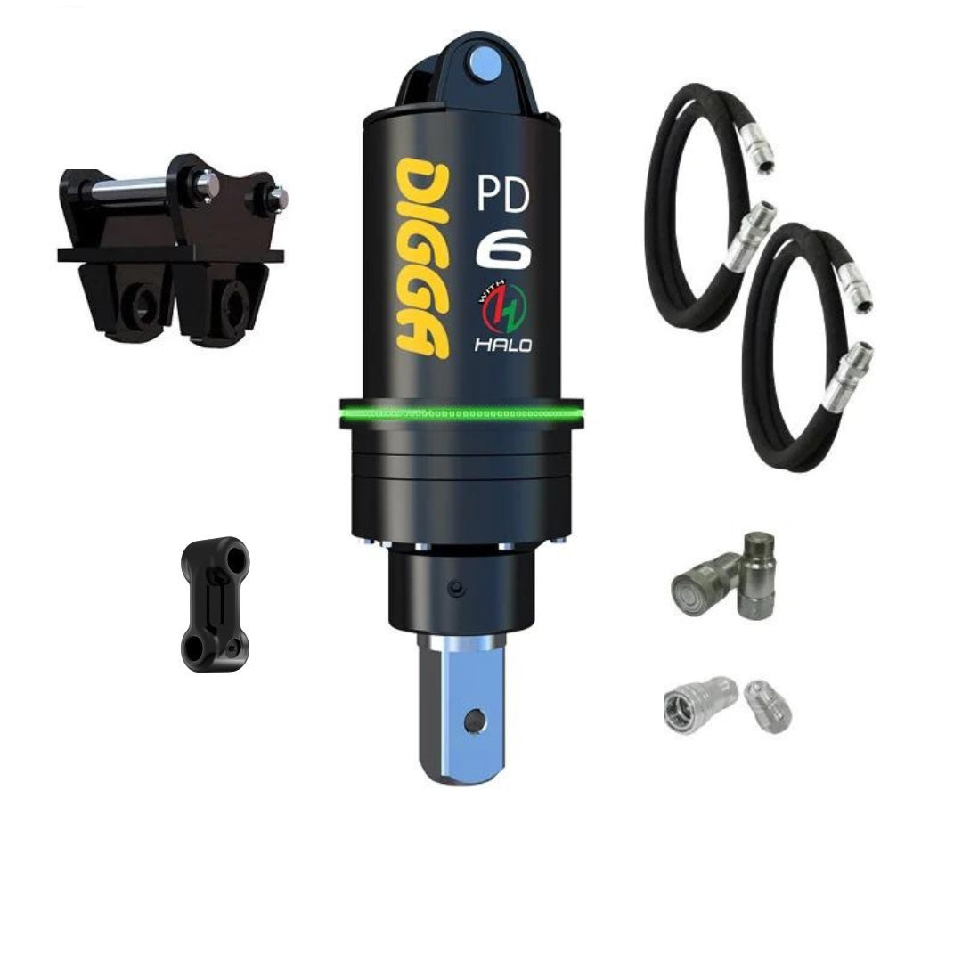 Digga PDH6 Auger Drive with HALO for Mini Excavators up to 6.5T