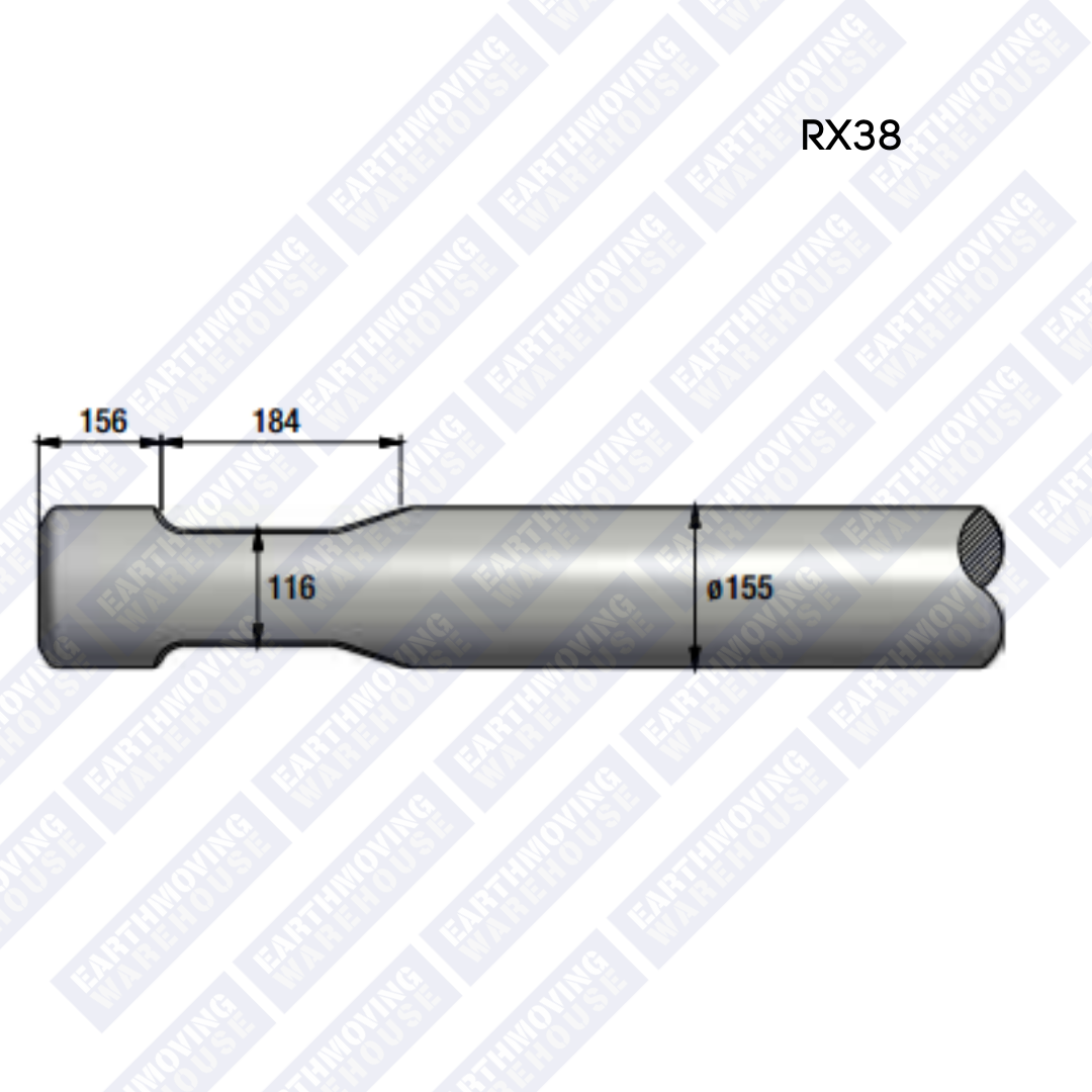 Chisel to Suit CHICAGO PNEUMATIC RX38 Rock Breaker
