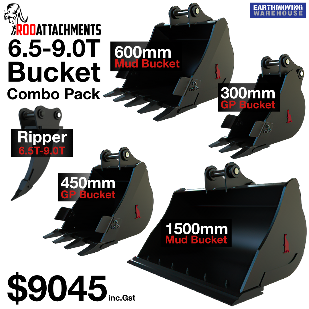Roo Bucket Combo 6.5 To 9 Ton - Ripper – Earthmoving Warehouse