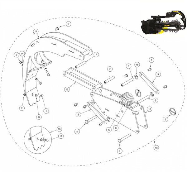 Digga Spare Parts to suit Mini Slashers - Decals – Earthmoving Warehouse