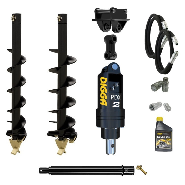 Digga PDX2 Auger Drive Combo for Mini Excavators up to 2.7T