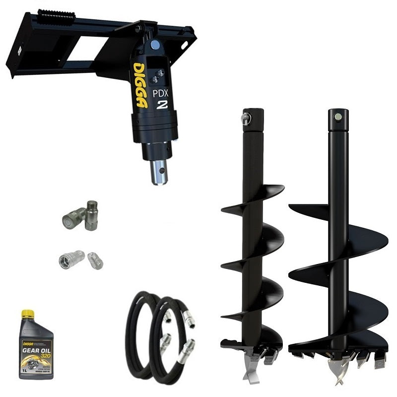 Digga PDX2 auger drive combo package tractor up to 85Hp