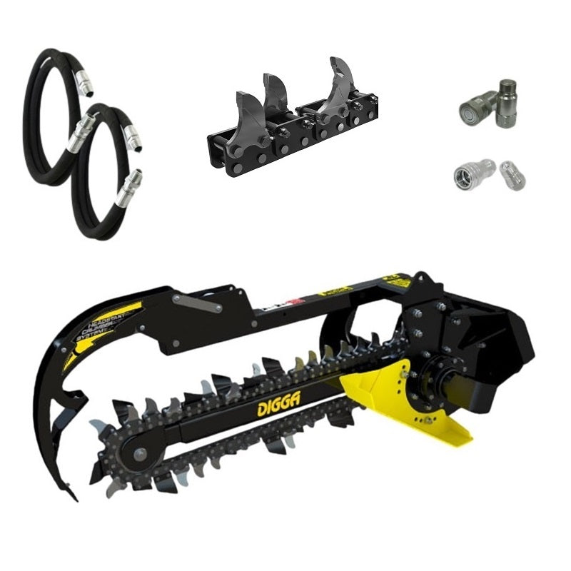 Digga Mini Loader and Small Skid Steer Loader Bigfoot Trencher 900mm ...
