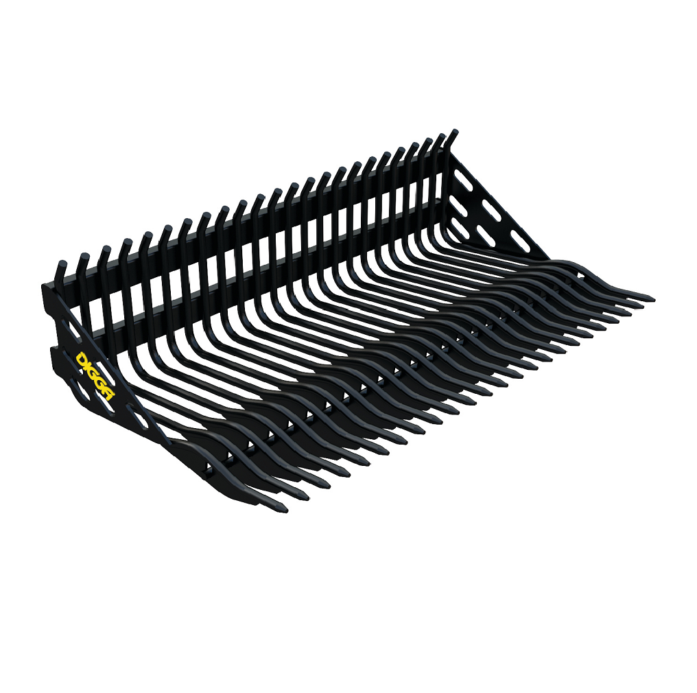 Digga Rock Bucket with Optional Grapple (Skid Steer) – Earthmoving ...