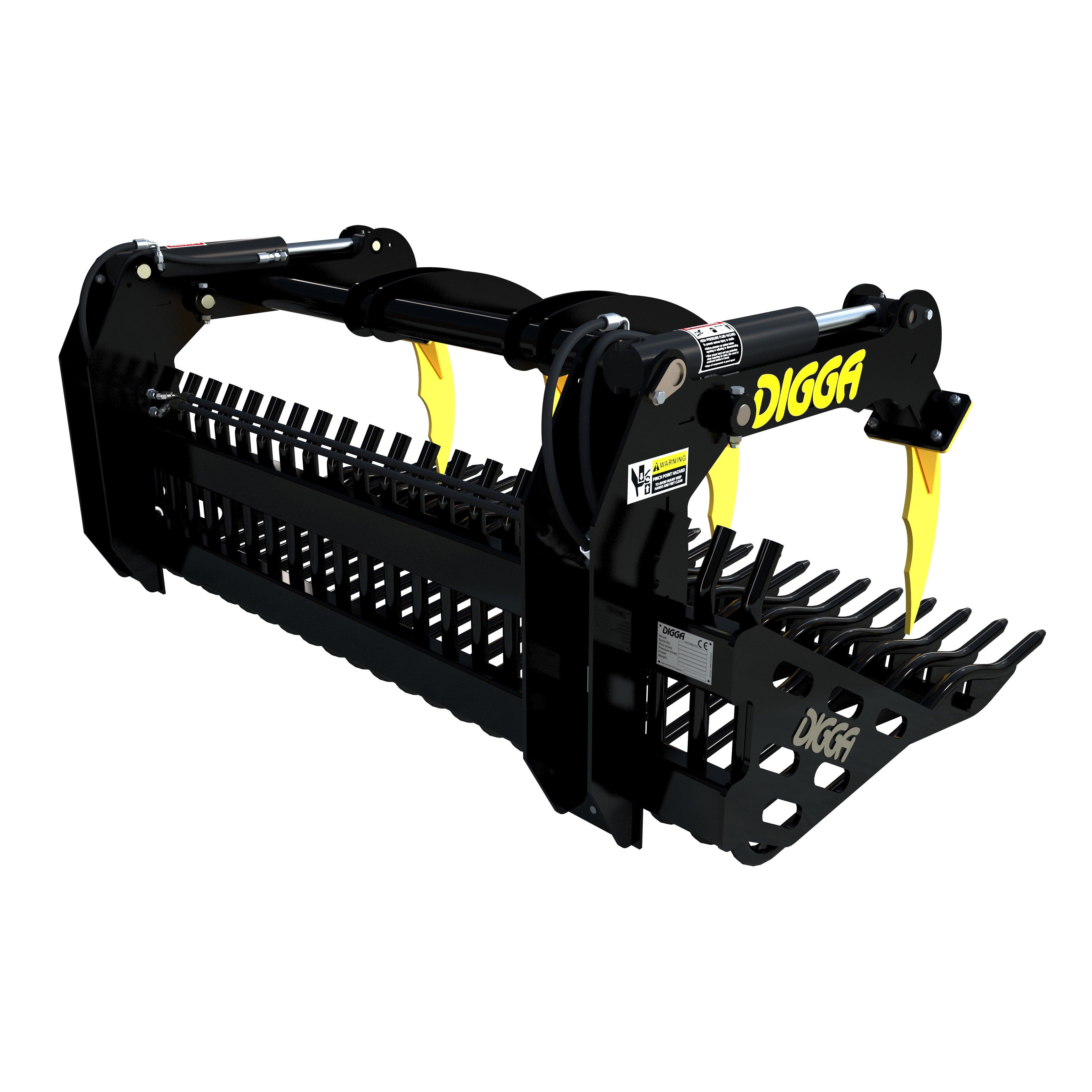 Digga Rock Bucket with Optional Grapple (Skid Steer)