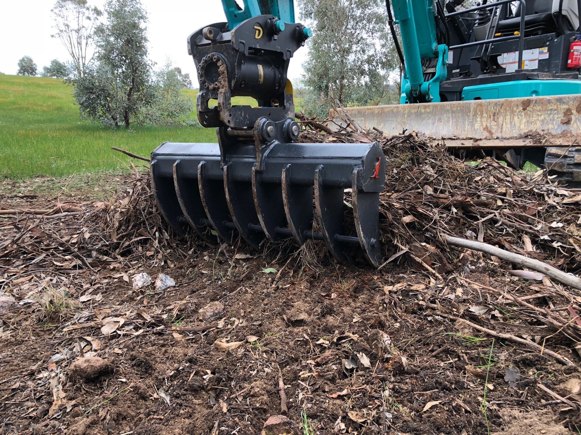 Stick Rake 1.2-1.8T to suit Mini Excavators